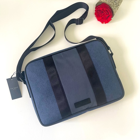 Ted Baker | Bags | Ted Baker London Blue Spiner Messenger Bag New With ...
